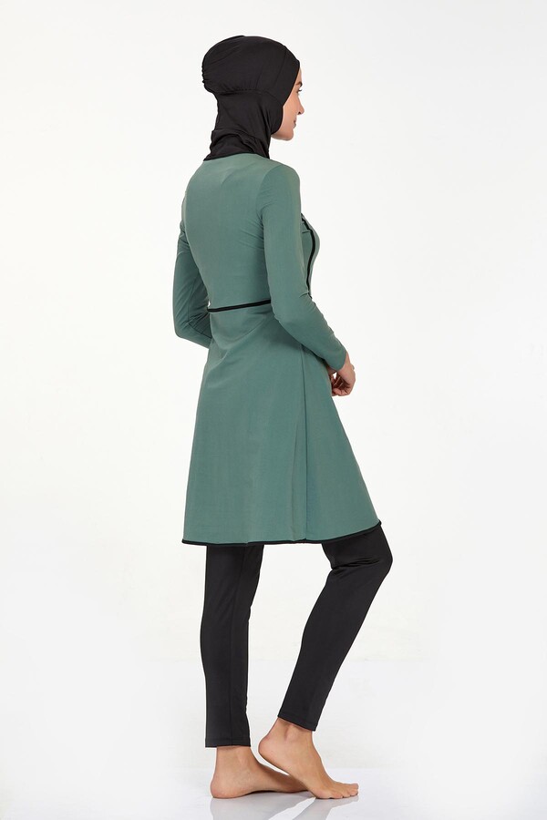 Lycra Full Covered Modest Swimsuit Ella 4546 Khaki