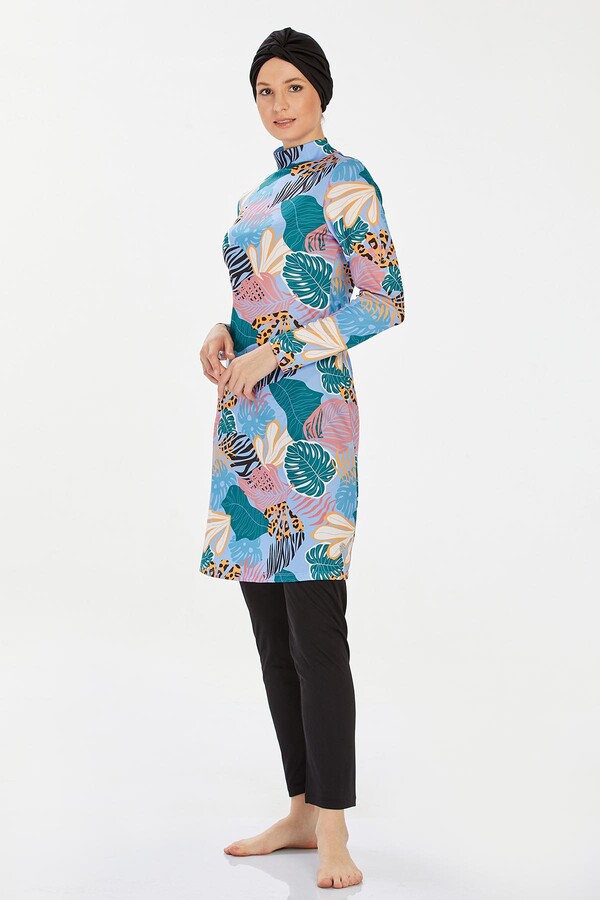 Lycra Fully Covered Modest Swimsuit Rory 9202 Black