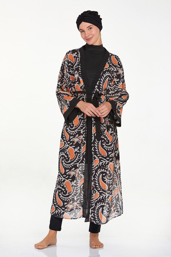 Pareo Kaftan Over Swimsuit Roxana 6108 Black