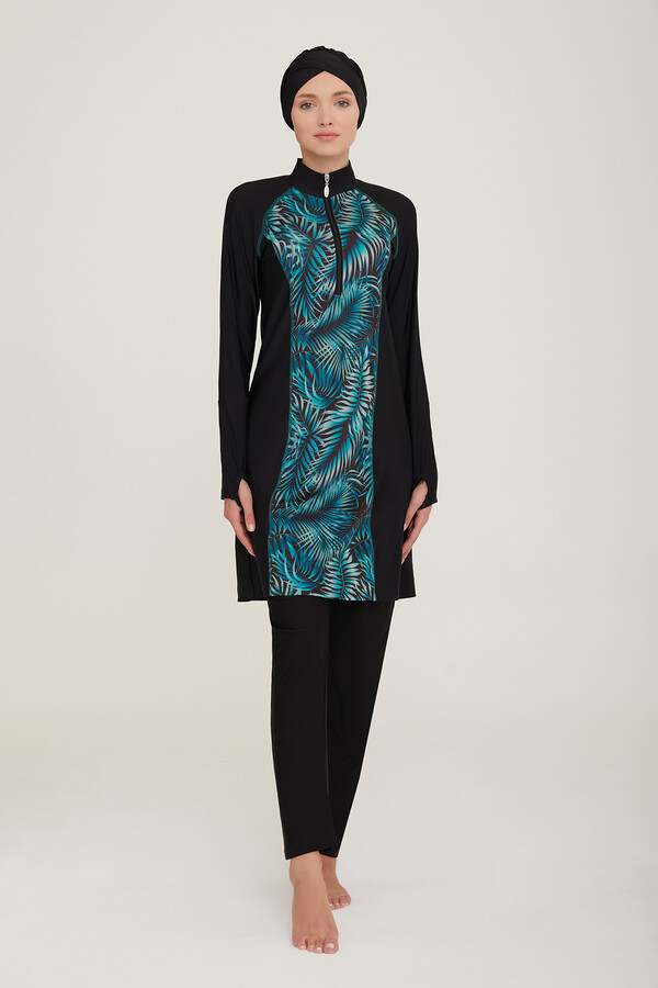 Remsa Mayo Tesettür Mayo -Yarı Kapalı Mayo - 2024 Tesettür Mayoları ...