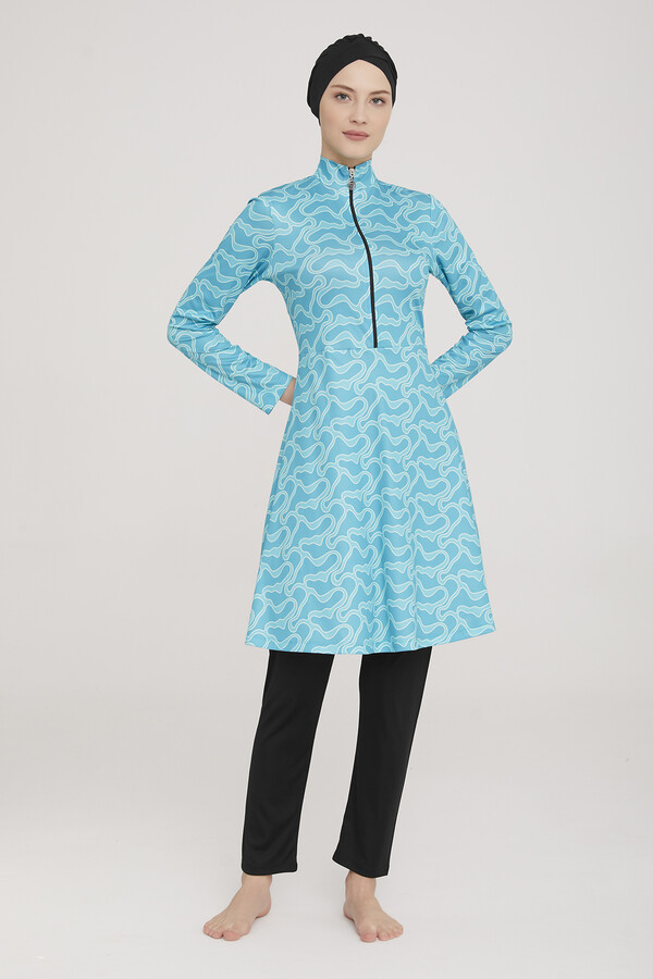 Remsa Mayo Tesettür Mayo -Yarı Kapalı Mayo - 2024 Tesettür Mayoları ...