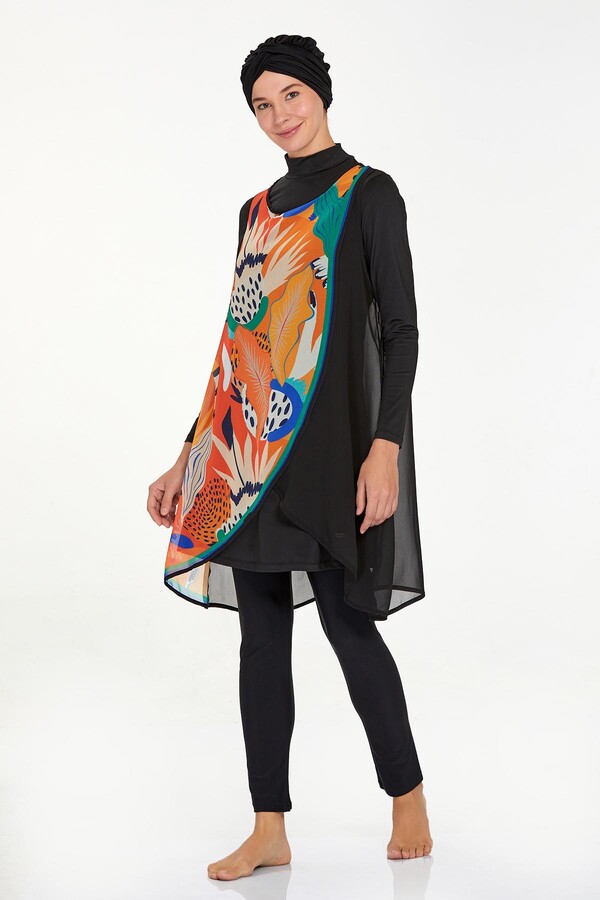 Stretch Fully Covered Swimwear Blas 4562 Black