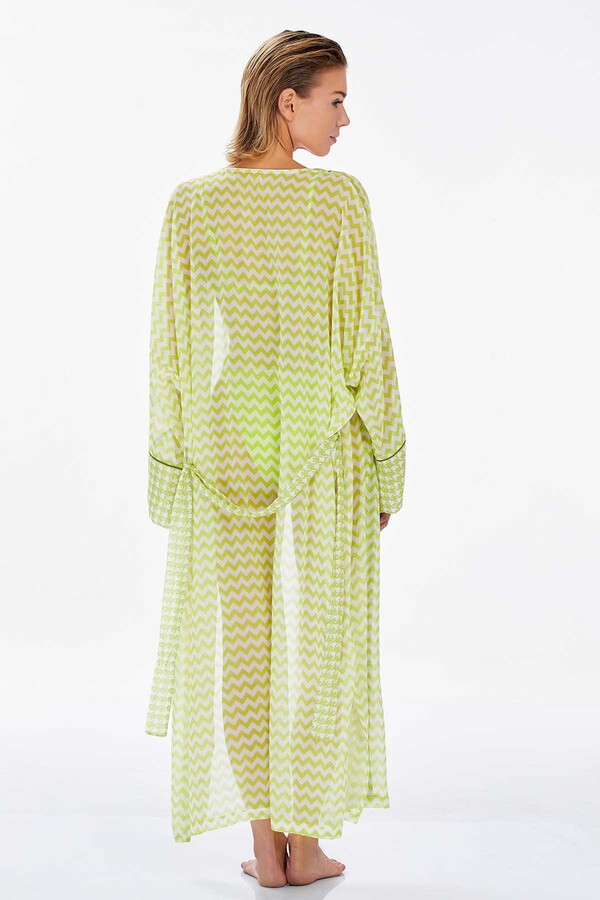 Swimsuit Overlay Pareo Kaftan Leysa Nady 6129 Neon Green